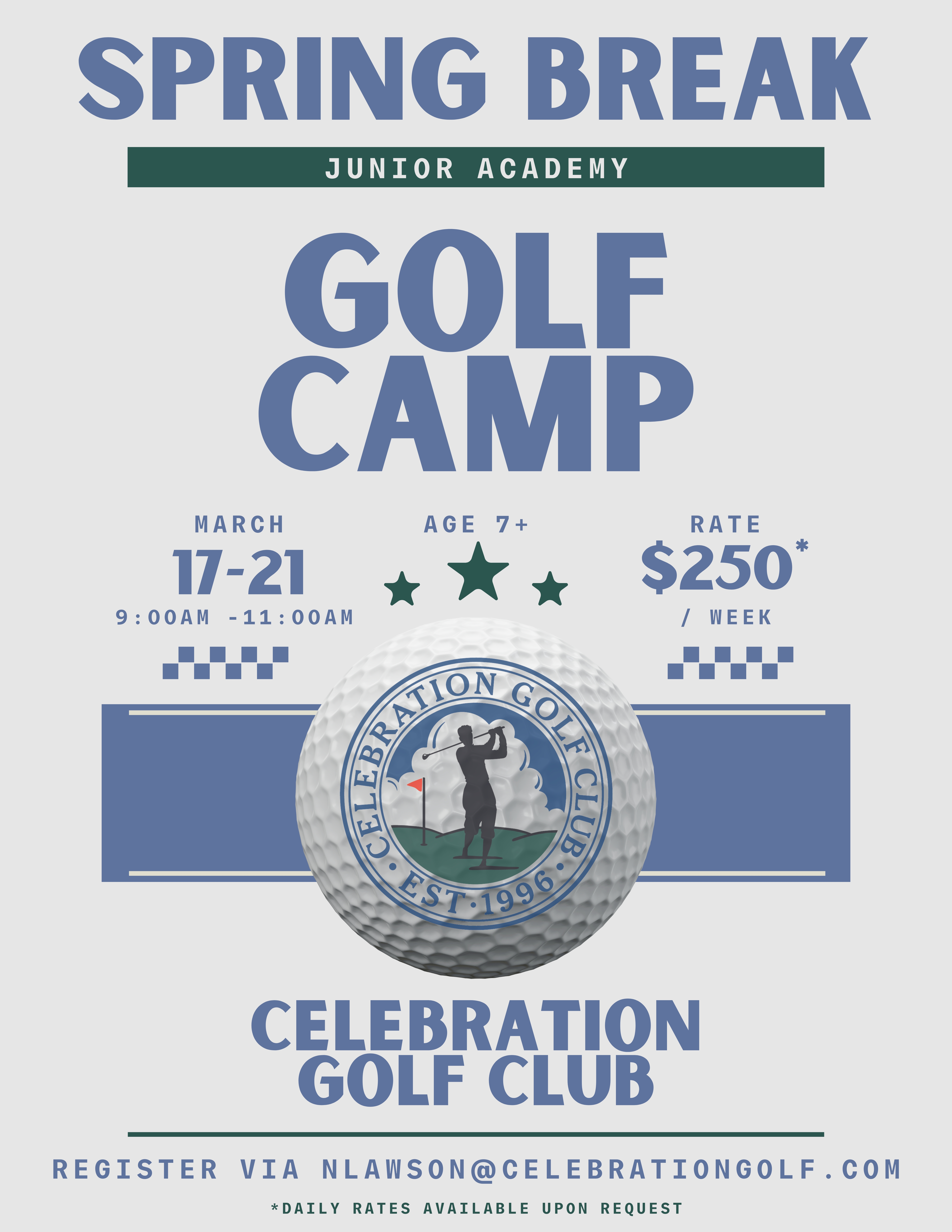 Spring Break Camp 2025 - Celebration Golf Club
