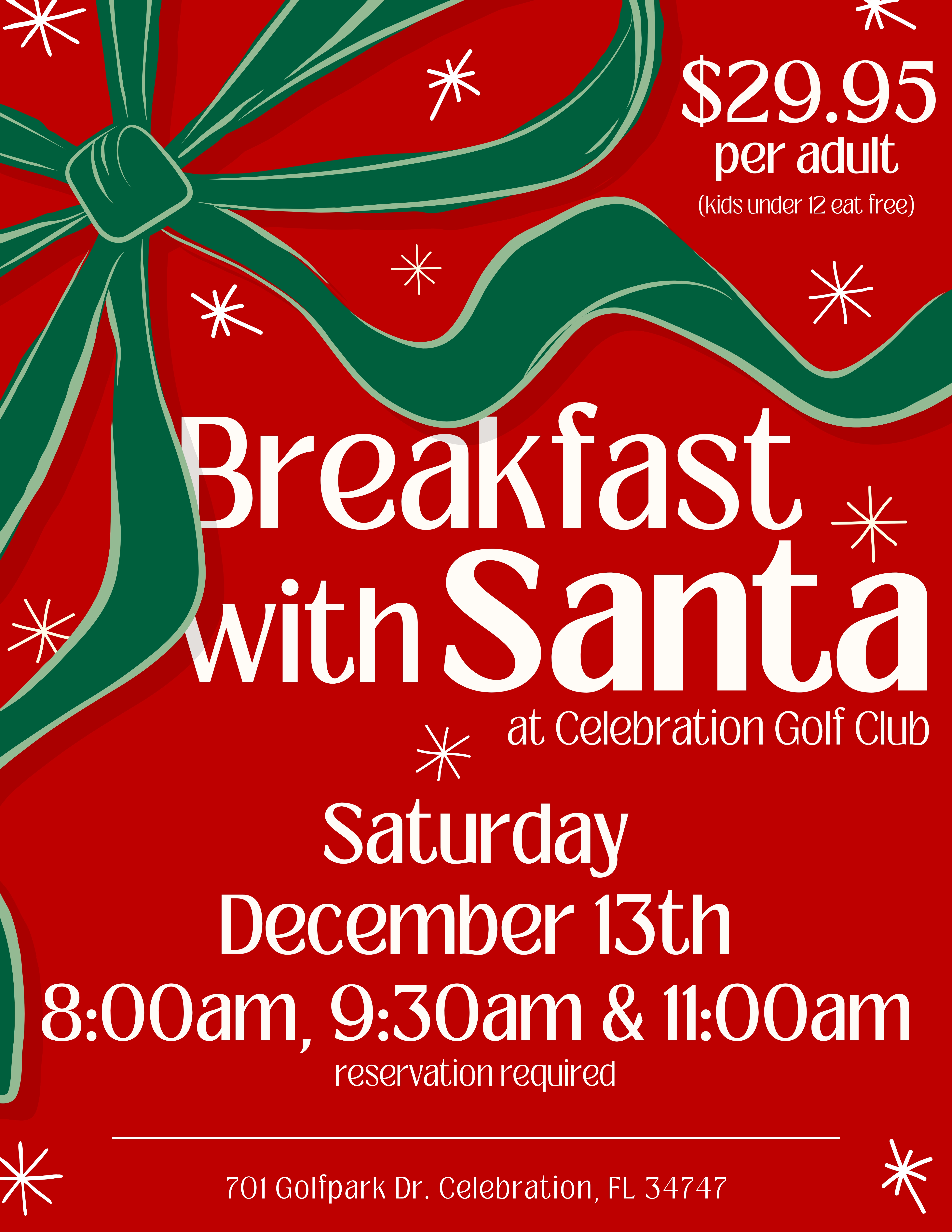 Breakfast with Santa - Celebration Golf Club