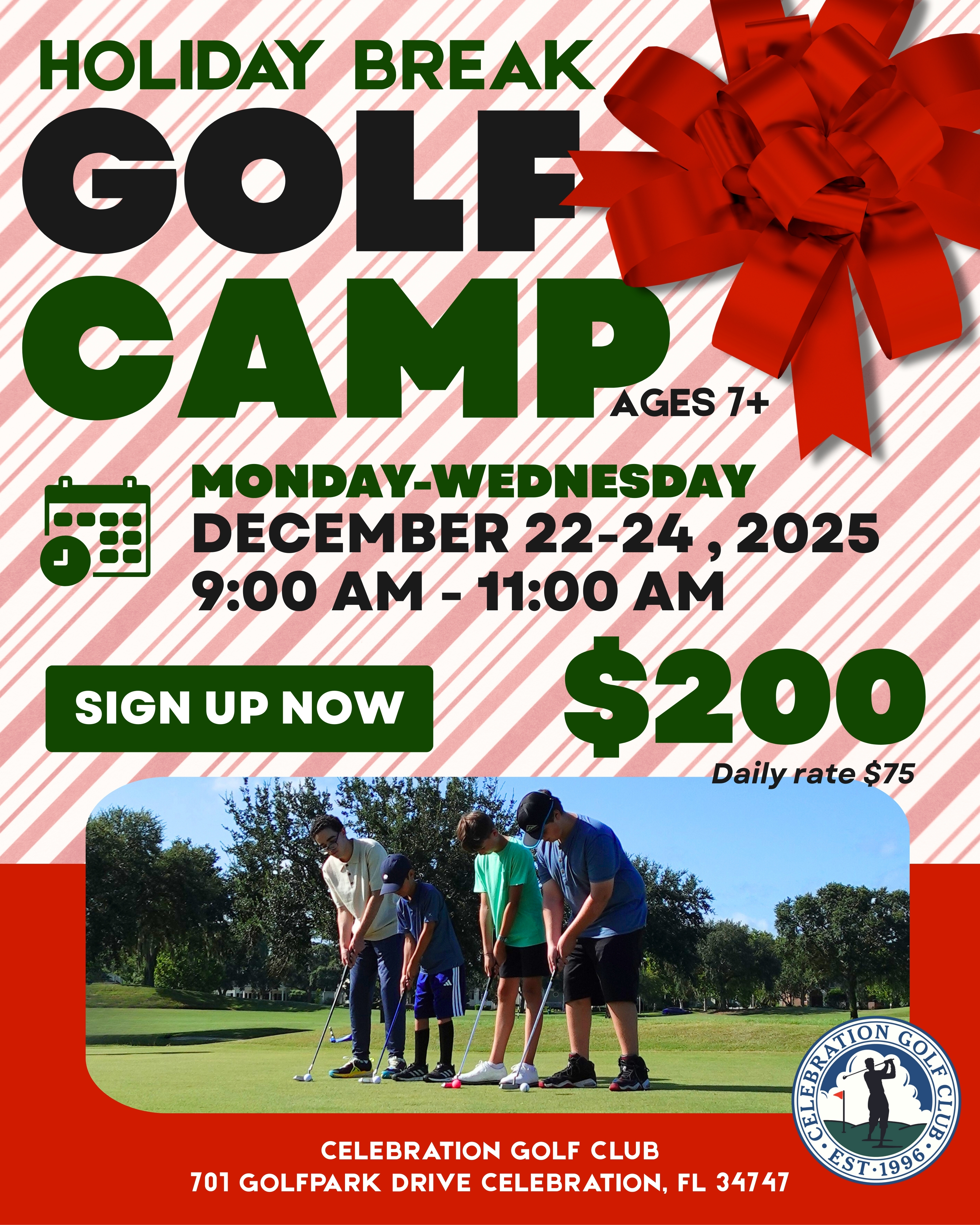 Holiday Golf Camp - Celebration Golf Club
